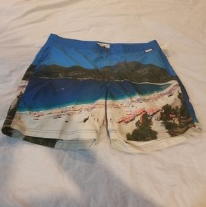 Ibiza ocean ckub | Swim | Ibiza Ocean Club Beach Scene Swim Trunks 32 ...